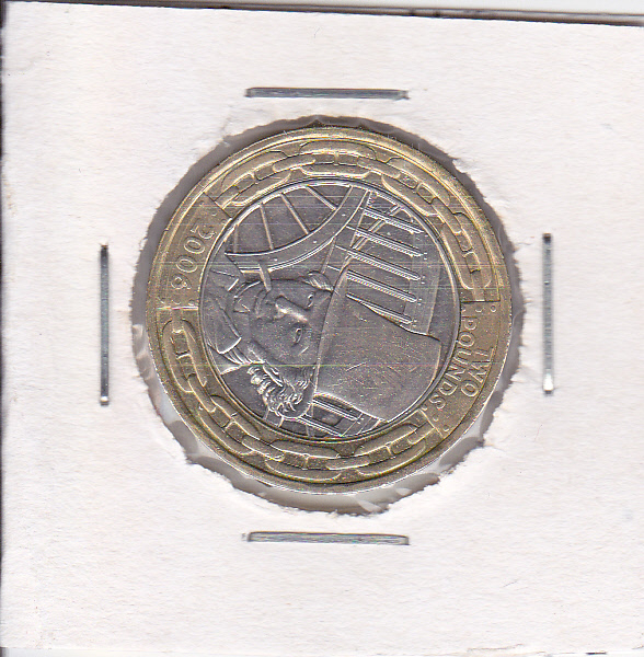 MONEDA ANGLIA - 2 LIRE STERLINE EMISA IN ANUL 2006 - OMAGIALA - ID 4482